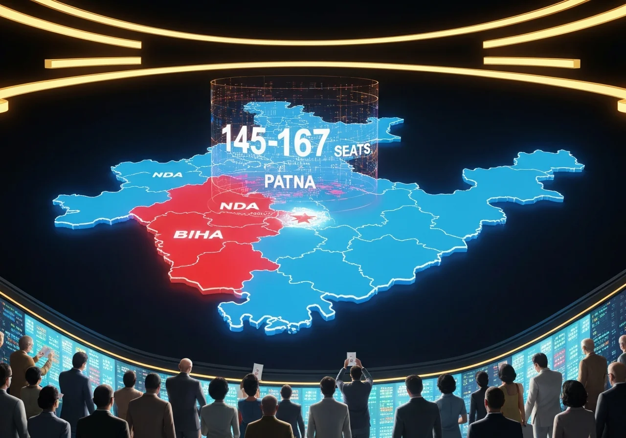 NDA Dominates Bihar Exit Polls with Projected Two-Thirds Majority